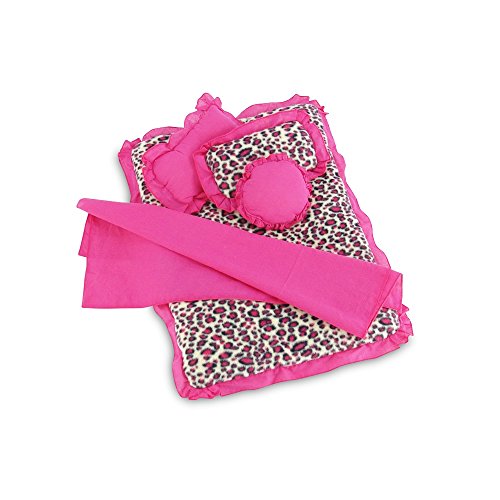 18 Inch Doll Accessories Reversible Pink Cheetah Print Bedding Set 18 Inch Doll Accessories Reversible Pink Cheetah Print Bedding Set
